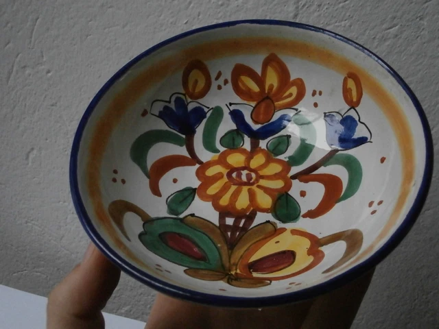 COPPETTA CIOTOLA CERAMICA maiolica Deruta Etrusca dipinta a mano 14 x 5 ...