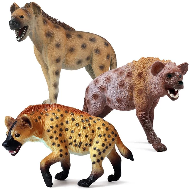 WILDLIFE SIMULATION WILD Animals African Aardwolf Figurine Spotted ...