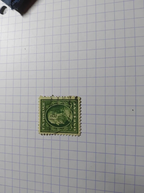 TIMBRE RARE US POSTAGE BENJAMIN FRANKLIN - ONE Cent VERT - ANNEE 1902 ...