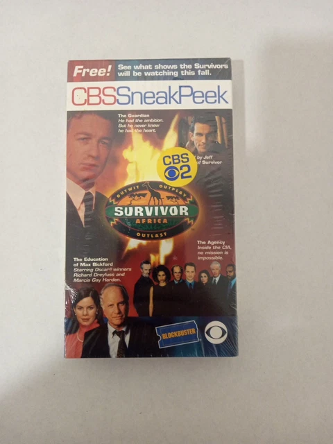 CBS SNEAK PEEK New Sealed VHS 2001 SURVIVOR AFRICA Blockbuster $12.25 ...