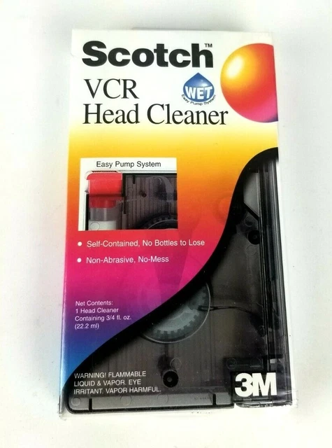 VCR HEAD CLEANER Scotch 3M Professional VHS Tape Liquid EUR 11,32 ...