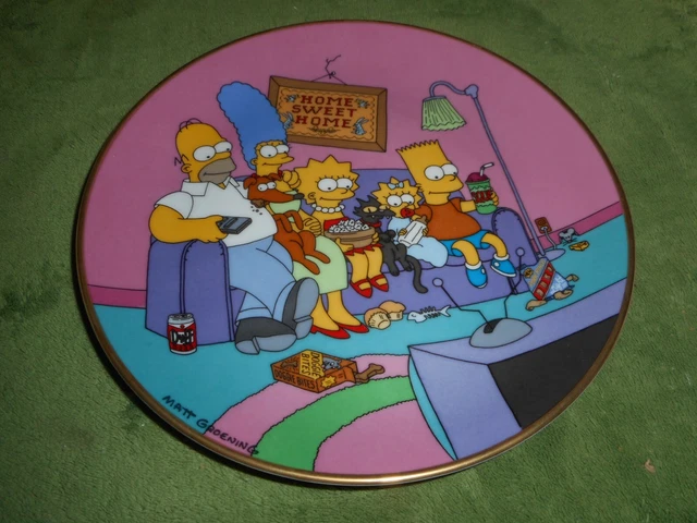THE SIMPSONS A Family For The 90'S Collector Plate From Franklin Mint ...