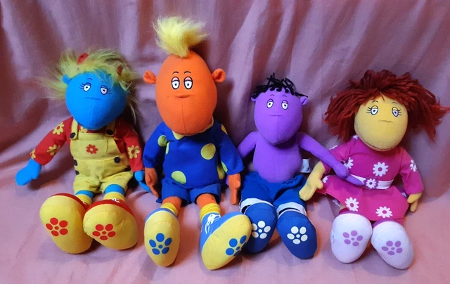 SET OF 4 Tweenies, Bella Fizz Jake Milo CBeebies vintage Soft Plush ...