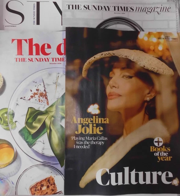 SUNDAY TIMES SUPPLEMENTS 1st December 2024 Angelina Jolie, Tom Ford ...