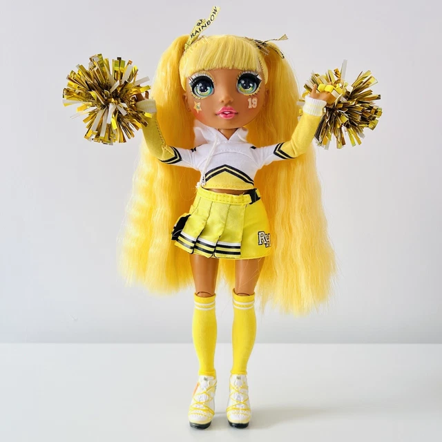 RAINBOW HIGH CHEER Sunny Madison Doll Cheerleader Cheerleading Poms ...