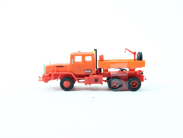 KIBRI H0 10106 Modellauto LKW Schwerlastzugmaschine Faun orange 1:87 ...