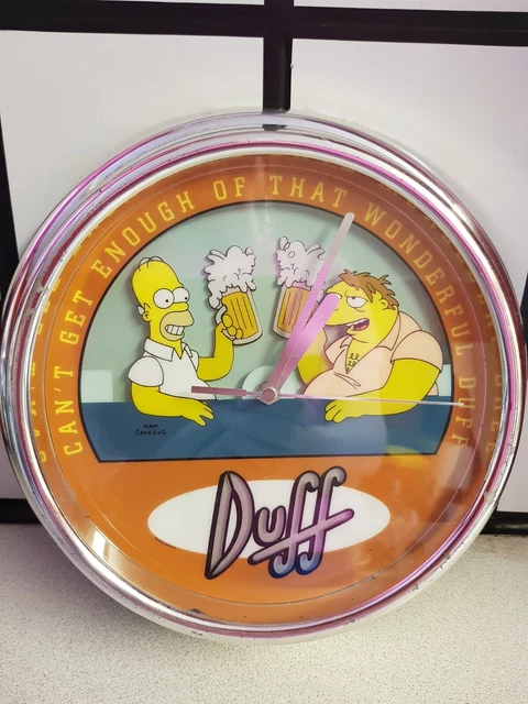 VINTAGE THE SIMPSONS Homer Simpson WESCO Clock "mancave Display " Wall ...