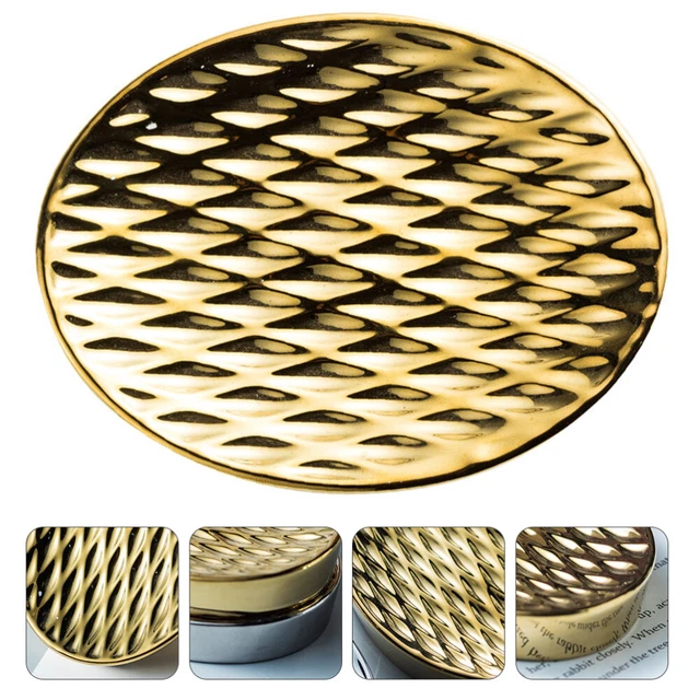 PLATEAU DE SERVICE Doré Porte-éponge Porte- Réceptacle Bain EUR 21,99 ...