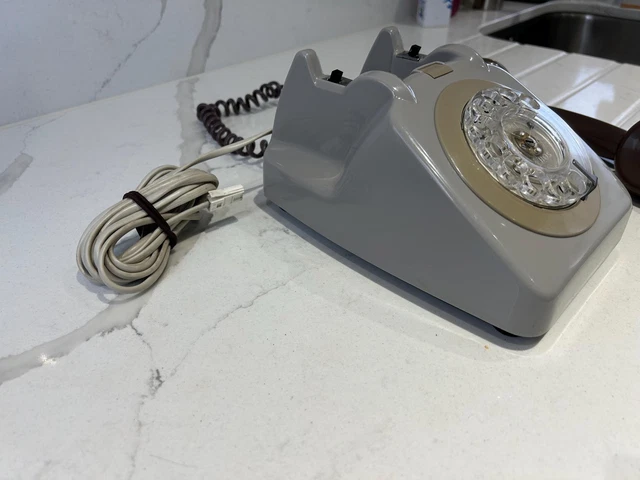 VINTAGE 1960'S BT 746F grey/black two tone, rotary dial telephone £31. ...