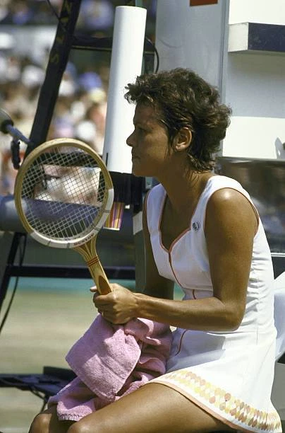 AUSTRALIA EVONNE GOOLAGONG Cawley during Finals match vs USA Billi ...