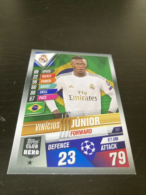 VINICIUS JUNIOR VON Real Madrid - Club Hero Karte - 2020 Match Attax ...