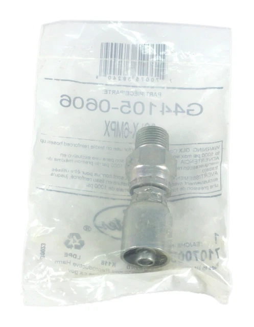 GATES GLX MPX Male NPTF Swivel 3/8-18 Thread Size 3/8" Hose ID Model ...