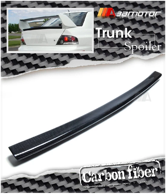 CARBON FIBRE TRUNK Center Spoiler Lip Wing fit for MITSUBISHI Evolution ...