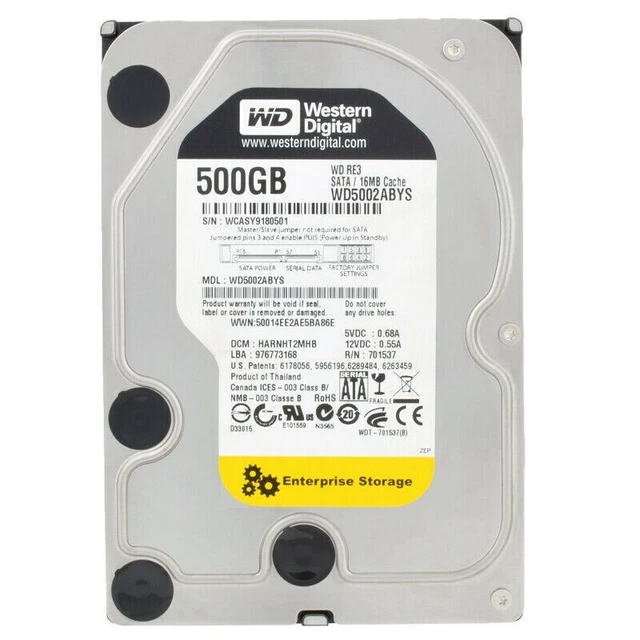 DISCO DURO 500GB wertern digital ide 3.5" EUR 19,99 - PicClick ES