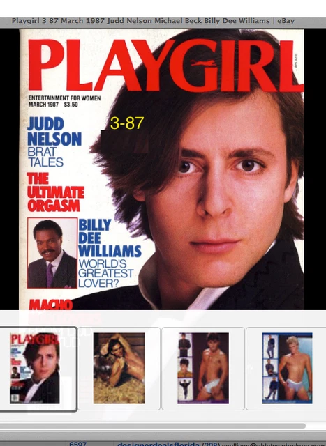 PLAYGIRL 3-87 MÄRZ 1987 Judd Nelson Michael Beck Billy Dee Williams ...