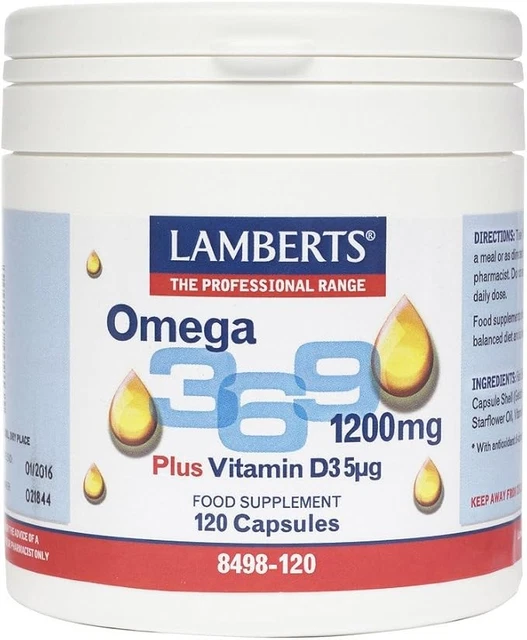 LAMBERTS OMEGA 3-6-9 1200mg 120 caps £30.59 - PicClick UK