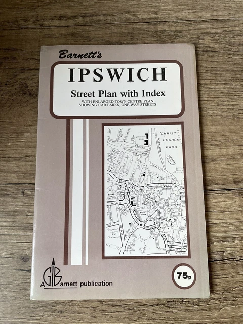VINTAGE OLD BARNETT’S Ipswich Street Plan Map Visit Tour Double Sided £6.75 - PicClick UK