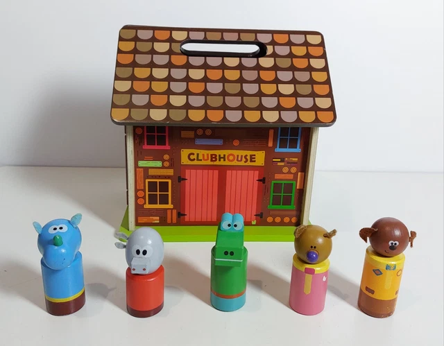 CBEEBIES WOODEN HEY DUGGEE CLUBHOUSE FIGURES Playset KIDS TOY Carry ...