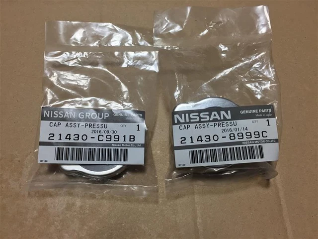 GENUINE NISSAN R35 GT-R Radiator Cap Pair 21430-8999C / 21430-C991B F/S ...