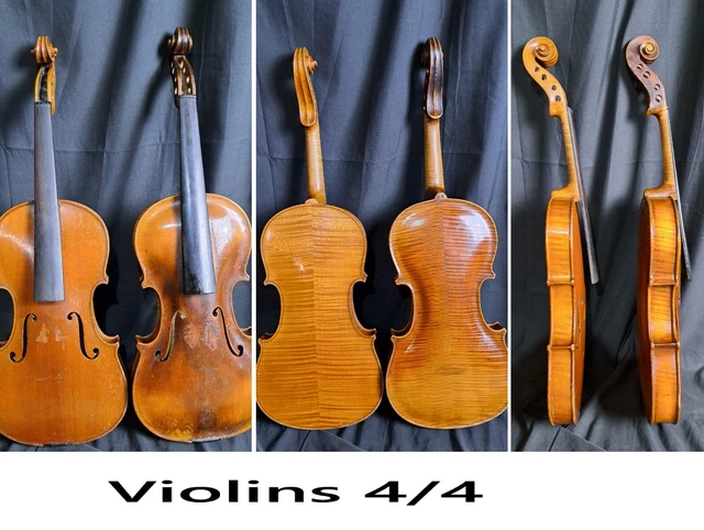 FOUR VIOLINS 2X 4/4 and 2x 3/4 £229.52 - PicClick UK