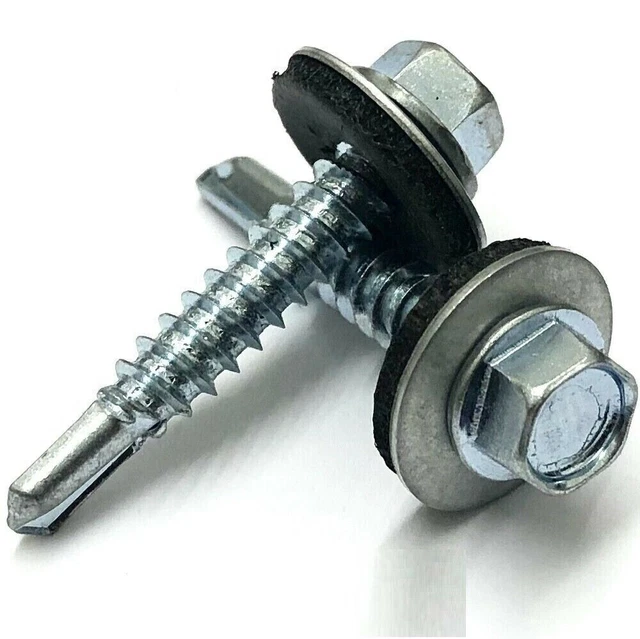 SELF DRILLING TEK Screws Hex Head Buzz Screw Metal Bolts 5.5mm x 19mm £ ...
