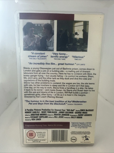 RIFF-RAFF CHANNEL 4 Films With Emer McCourt & Robert Carlyle VHS £6.51 ...
