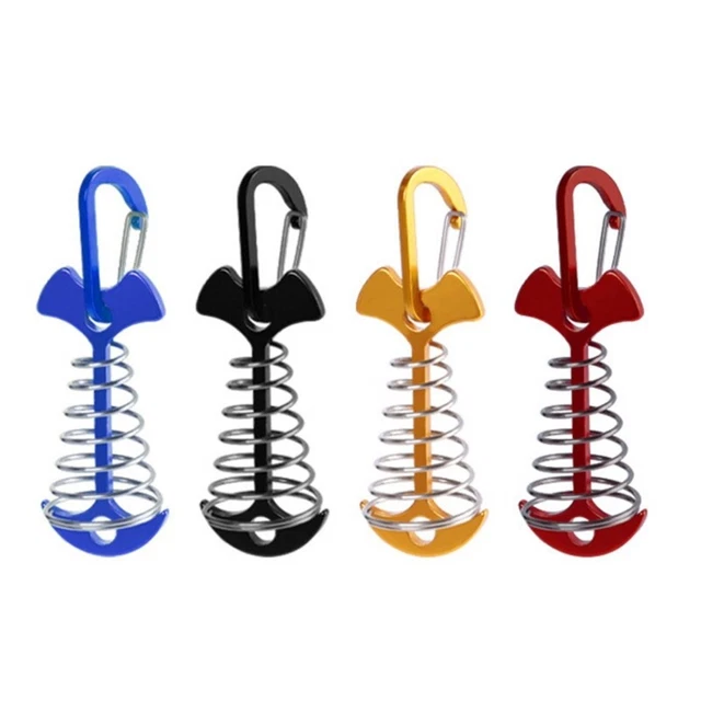 FISHBONE DECK ANCHORS Peg with Spring Buckle Tent Peg for Outdoor ...