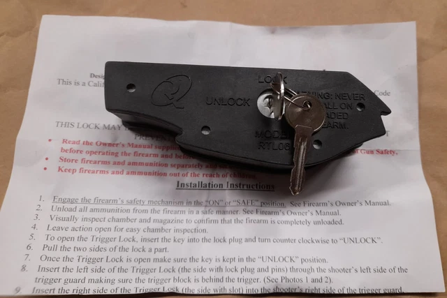 REGAL TRIGGER LOCK Model RTL06 Gun Safety for Remington 1100 Series ...