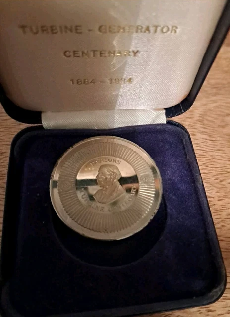 VERY RARE PARSONS Generator Centenary 1884-1984 Token/Medal/Coin/Tower ...