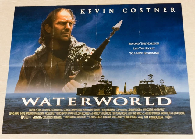 WATERWORLD 1995 UK Quad Kevin Costner Jeanne Tripplehorn Dennis Hopper ...