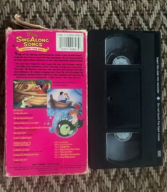DISNEYS SING ALONG Songs - The Little Mermaid: Under the Sea (VHS, 1990 ...