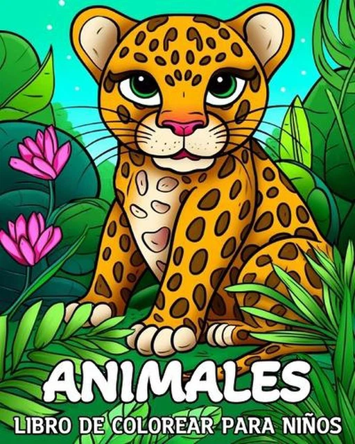 ANIMALES LIBRO DE Colorear para Nios: 100 Simp?ticos Dibujos de ...