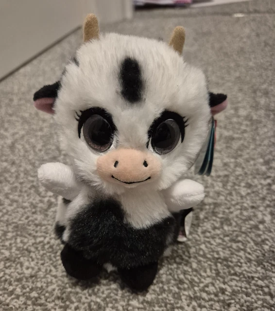 KEEL TOYS MINI Motsu Cow Black White 14cm £5.92 - PicClick UK