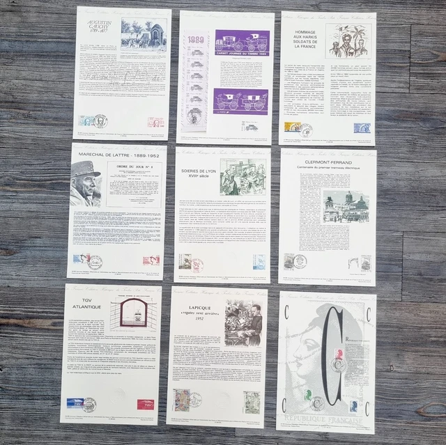 FRANCE 1989 - Lot de 9 documents philatéliques - Musée de la Poste EUR ...