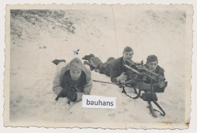 FOTO RUSSLAND BELOJ Nord Maschinengewehr Wehrmacht, Winter-Tarn 2.WK ...