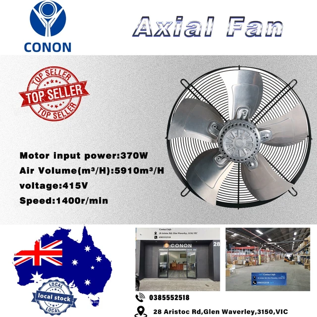 AXIAL FAN YWF4D 450mm 3 Phase 415V 1400rpm suction 4 pole Evaporate ...