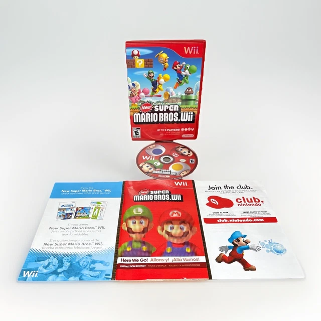 NEW SUPER MARIO Bros. Wii (Nintendo Wii, 2009) Complete CIB - Tested ...
