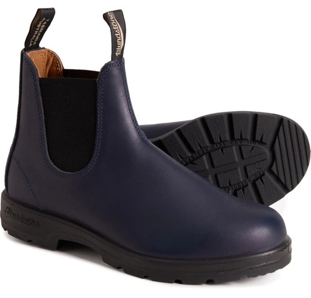 BLUNDSTONE 2246 CHELSEA Boots - Navy Leather Unisex Boots Size Mens 9.5 ...