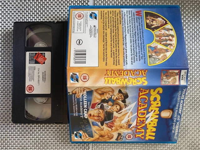 VHS VIDEO RARE SMALL BOX SCREWBALL ACADEMY Sexy Comedy Colleen Camp ...