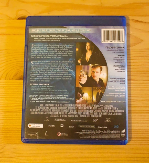 BASIC INSTINCT 2 Blu-ray Sharon Stone OOP $29.99 - PicClick CA
