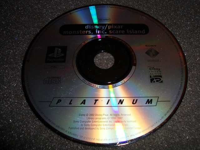 DISNEY PIXAR MONSTER’S Inc Scare Island Platinum – Disc Only PS1 Game ...