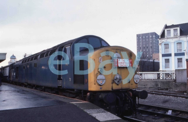 35MM RAILWAY SLIDE of Class 40 40028 @ Cardiff Copyright to Buyer £4.99 ...