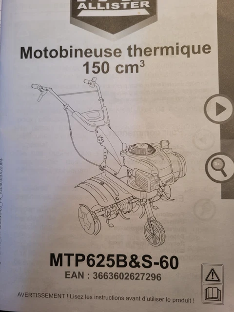UNE MOTOBINEUSE THERMIQUE 150 cm3 Mac allister EUR 350,00 - PicClick FR
