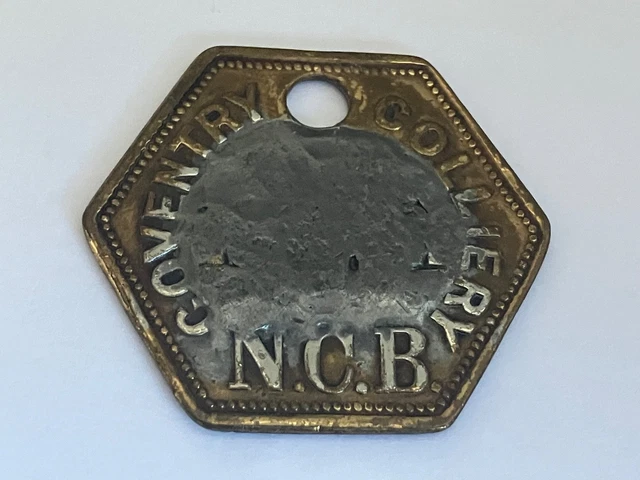 ORIGINAL N.C.B COVENTRY Colliery Pit Pay Check Token Tally 1651 £52.18 ...