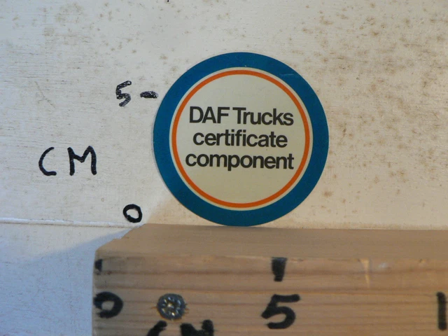 STICKER,DECAL DAF TRUCKS Certificate Component Not 100 % Ok EUR 3,99 ...