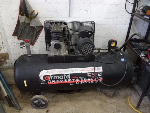 SIP AIRMATE T3 Compressor, 150 Litre Tank 3.0 Hp. Hobby Use Only ...