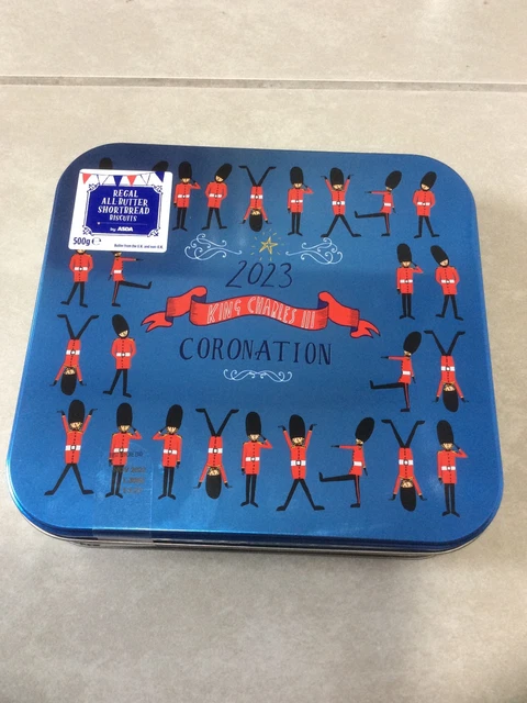 KING CHARLES III Coronation May 2023 Asda Shortbread Biscuit Tin1 EUR ...