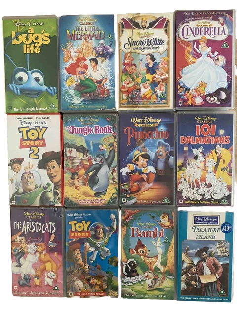 12X WALT DISNEY Classics VHS Video Tapes Bundle Jungle Book Bambi etc ...