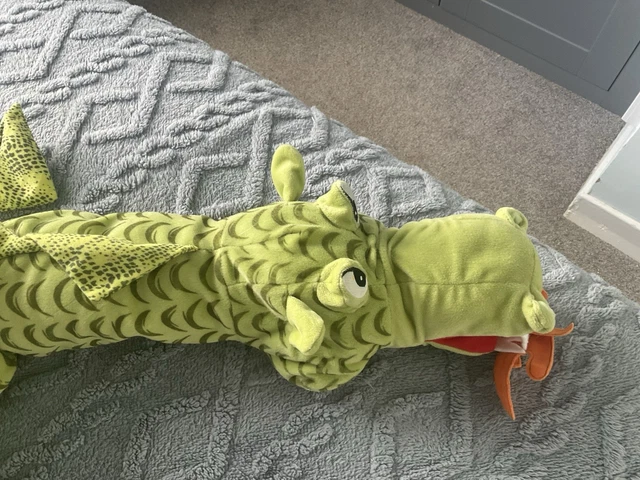 IKEA DRAGON MINNEN Drake 72" Long Green Serpent Snake Soft Toy Plush ...