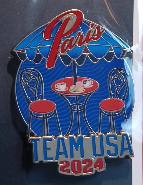 PARIS OLYMPIC PIN Paris 2024 Olympic NOC Pin Team USA Pin Paris Cafe ...